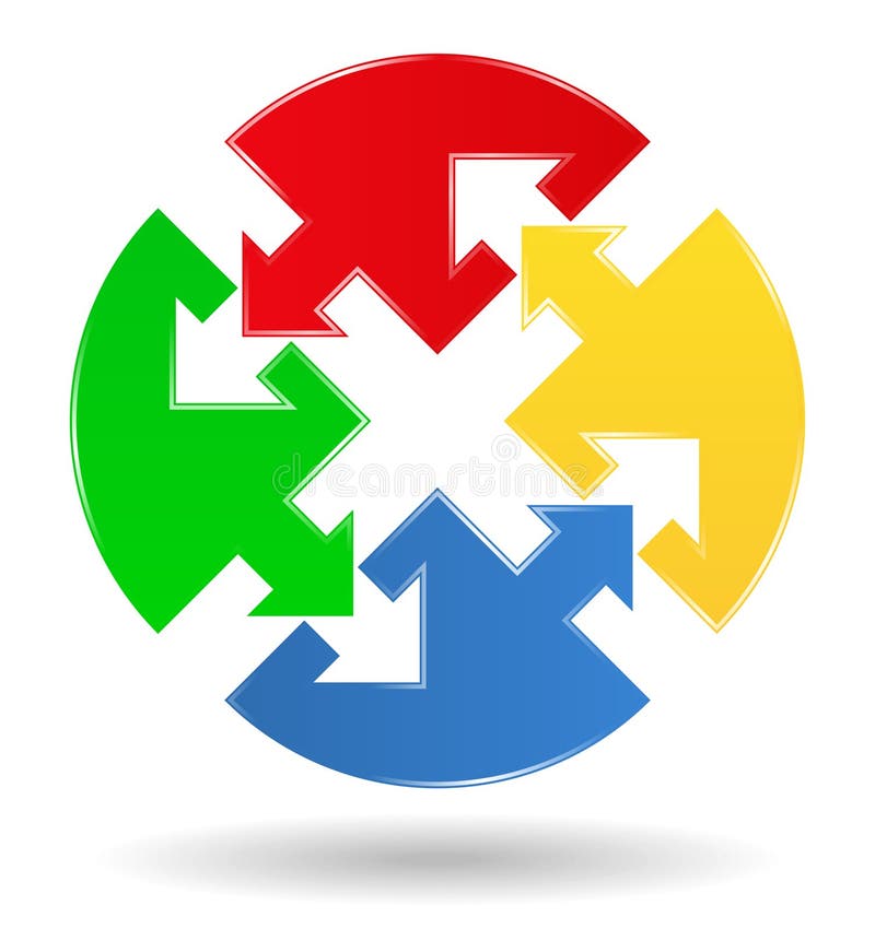 Puzzle Circle stock vector. Illustration of emblem, color - 45678705