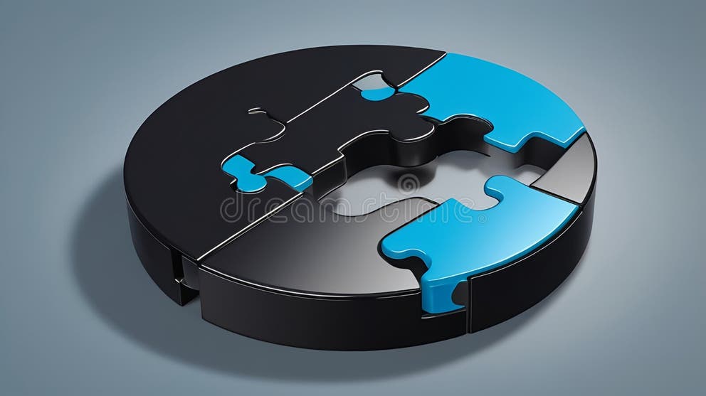 Puzzle Circle Completion stock illustration. Illustration of strategy ...