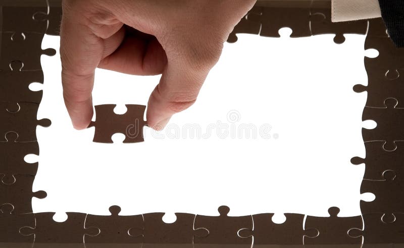 Puzzle + clipping paths stock image. Image of making, piece - 6909091