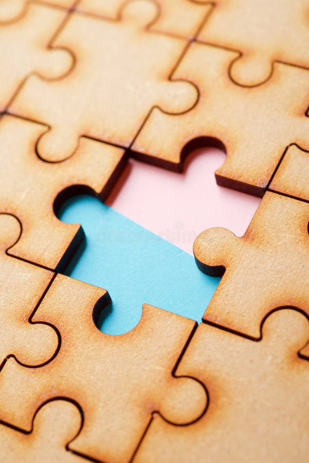 Puzzle close up stock image. Image of problem, metaphor - 211549587