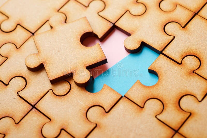 Puzzle close up stock photo. Image of answer, piece - 211549618