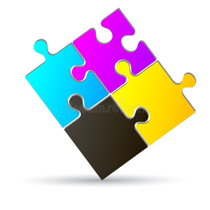 Cmyk Puzzle Stock Illustrations – 261 Cmyk Puzzle Stock Illustrations ...