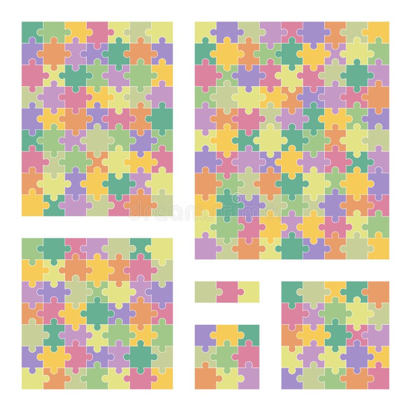 Puzzle Collection - 6 Puzzles Stock Vector - Illustration of puzzle ...