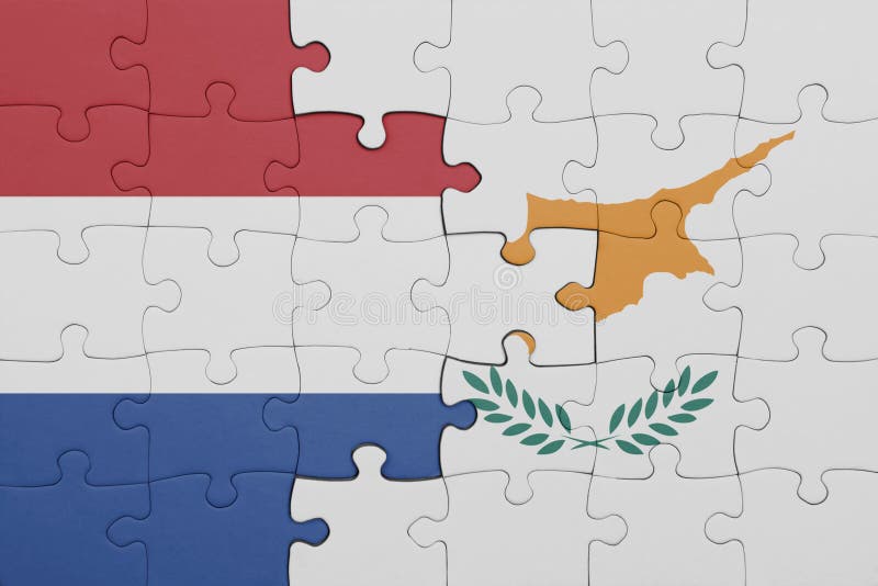 Puzzle with the Colourful National Flag of Cyprus and Flag of ...