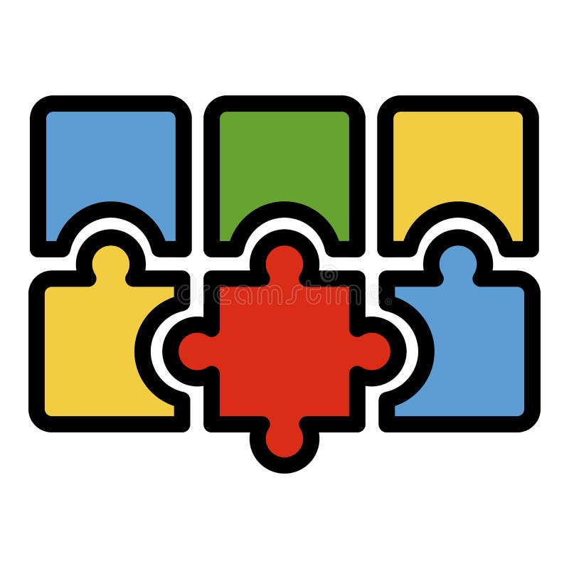 Puzzle Combination Icon Color Outline Vector Stock Vector ...