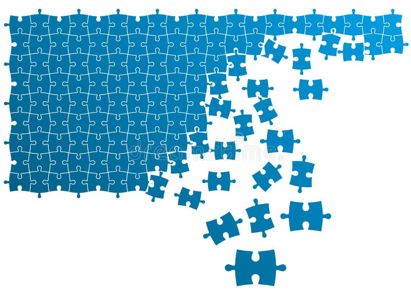 Combining Two Puzzle Pieces Creates a Great Idea Stock Illustration ...