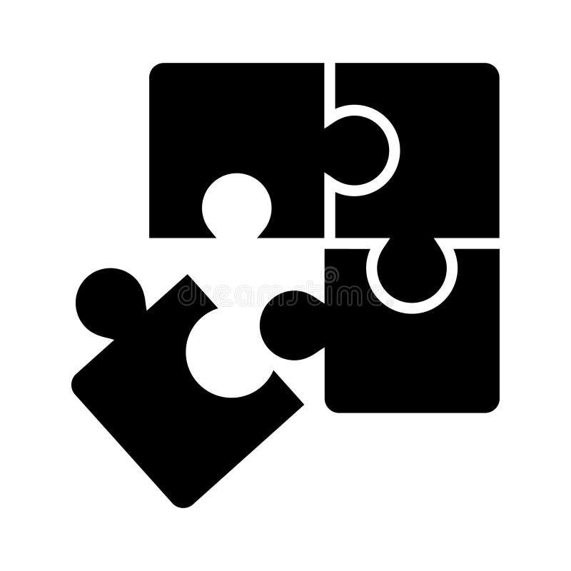Puzzle Compatible Icon Vector. Jigsaw Agreement Illustration ...