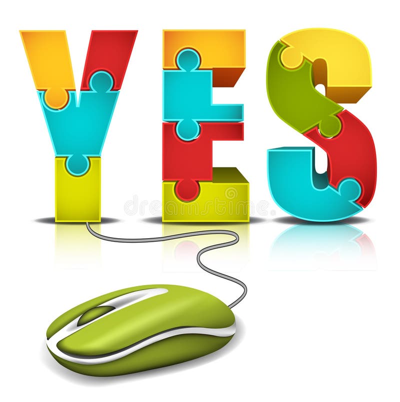 Puzzle and computer mouse stock vector. Illustration of shiny - 38943564