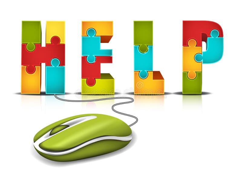 Puzzle and computer mouse stock vector. Illustration of jigsaw - 39617969