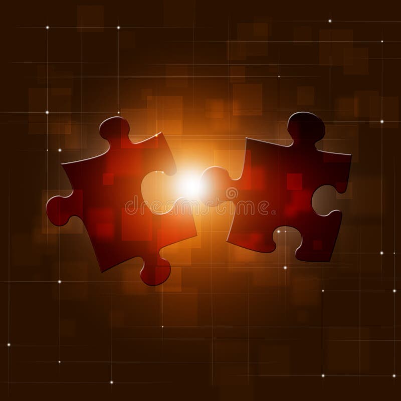 Puzzle Connection Red Business Background Stock Illustration ...