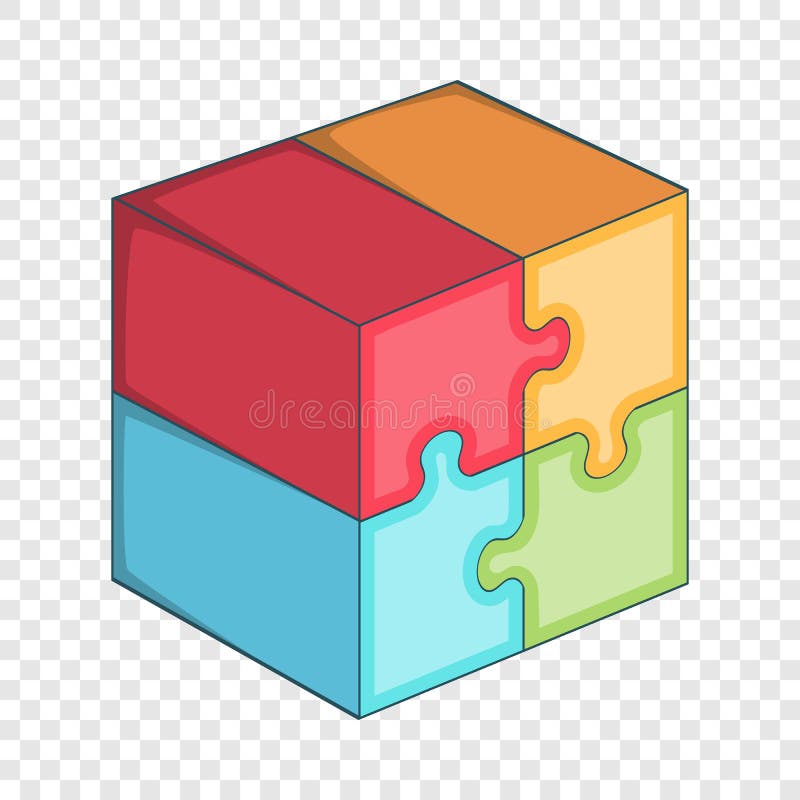 Colorful Cube Icon, Cartoon Style Stock Vector - Illustration of glossy ...