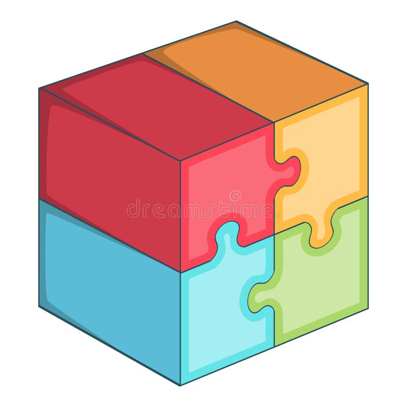 Puzzle Cube Icon Cartoon Style Stock Illustrations – 307 Puzzle Cube ...