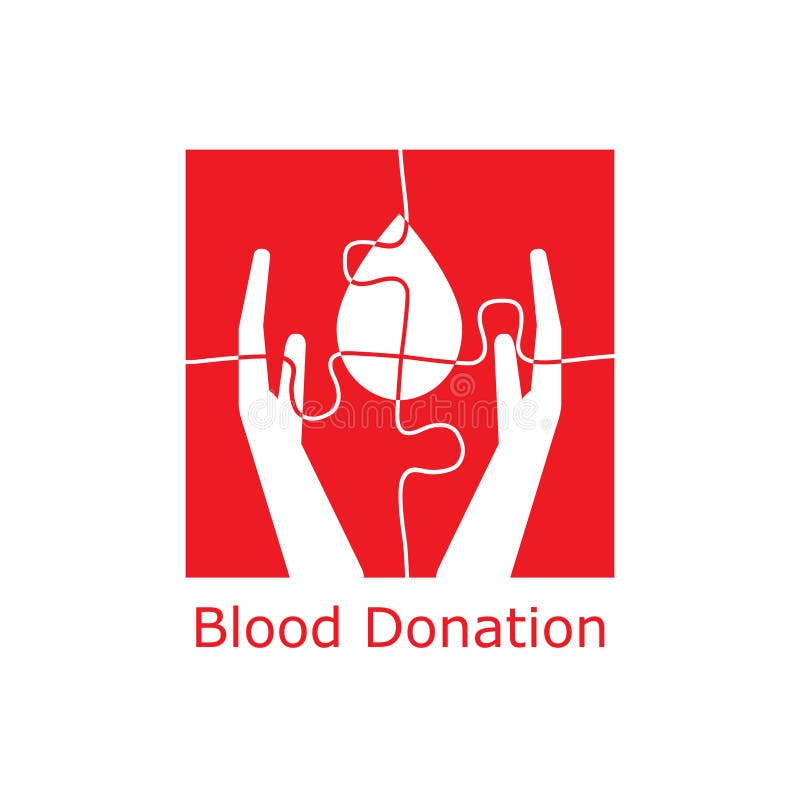 Puzzle De Logo De Don Du Sang Illustration de Vecteur - Illustration du ...
