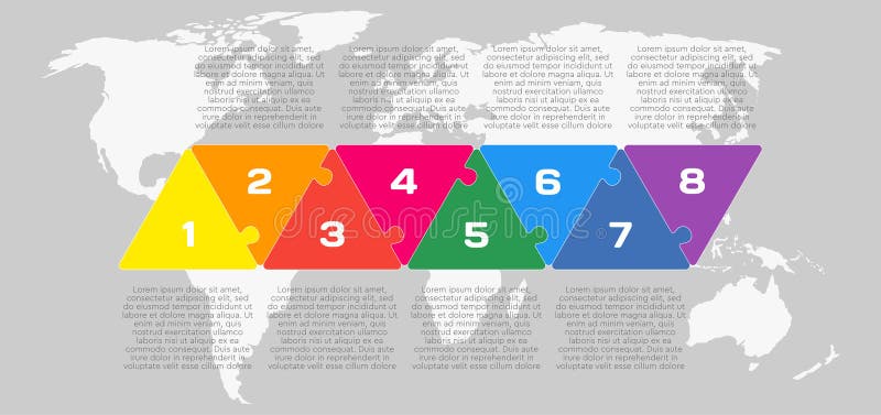 Puzzle Infographic 8 Steps Stock Illustrations – 164 Puzzle Infographic ...