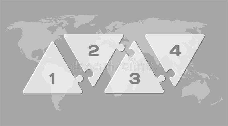 Puzzle Diagram Infographic Process on 4 Steps Stock Illustration ...