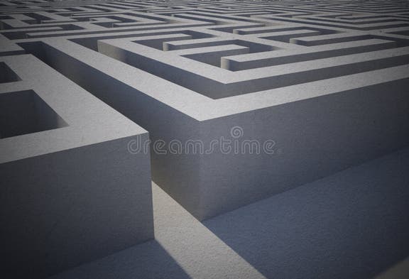 Puzzle Difficile De Labyrinthe Illustration Stock - Illustration du ...