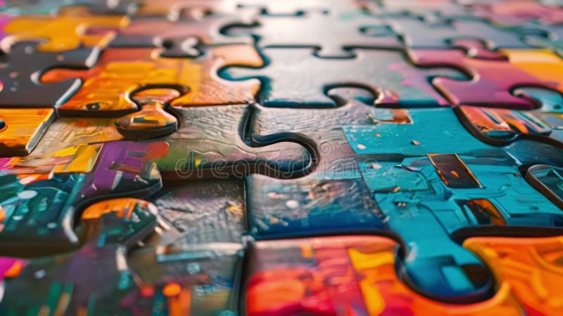 A Puzzle with Each Piece Representing a Different Stage of Data Coming ...