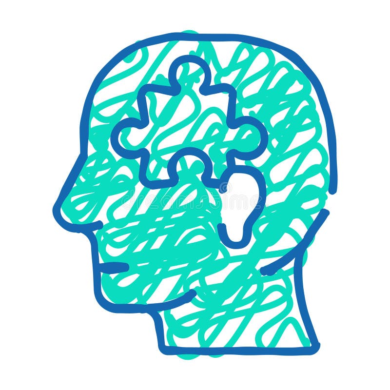 Puzzle Employee Problem and Task Icon Doodle Illustration Stock Vector ...