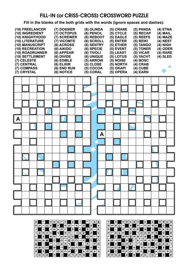 Entrecroisez (kriss-kross, Ou D'appoint) Le Puzzle De Mot Illustration ...