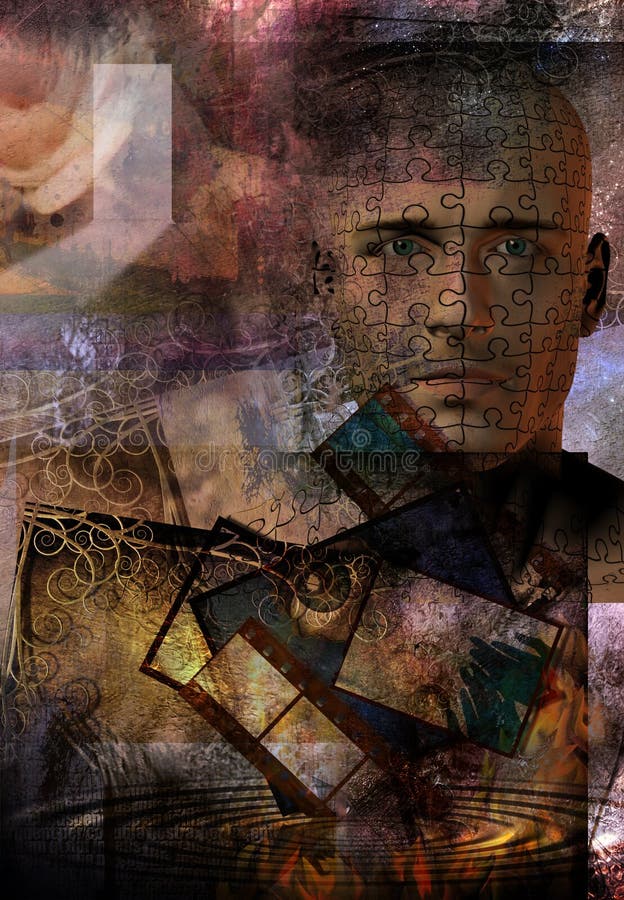 Puzzle Face stock illustration. Illustration of detail - 107463966