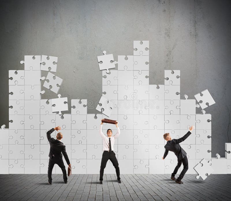 Falling puzzle pieces. stock image. Image of piece, connection - 38426027