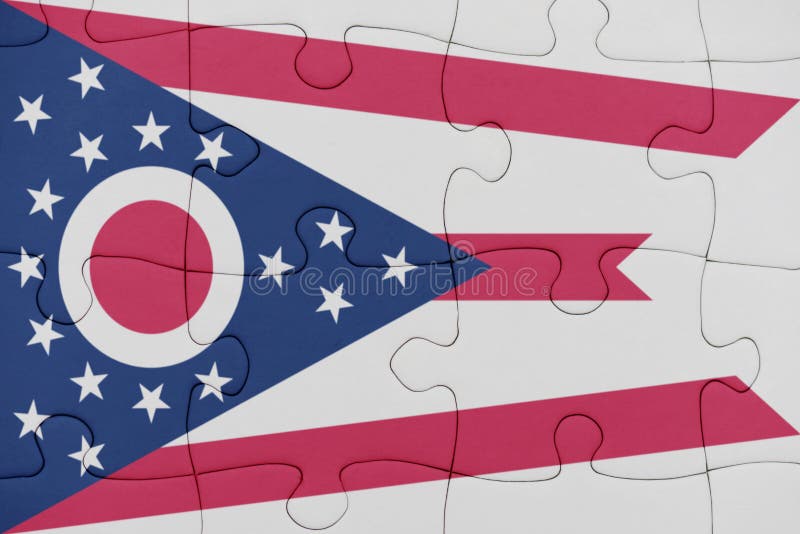 Puzzle with the Flag of Ohio State Stock Photo - Image of northern ...