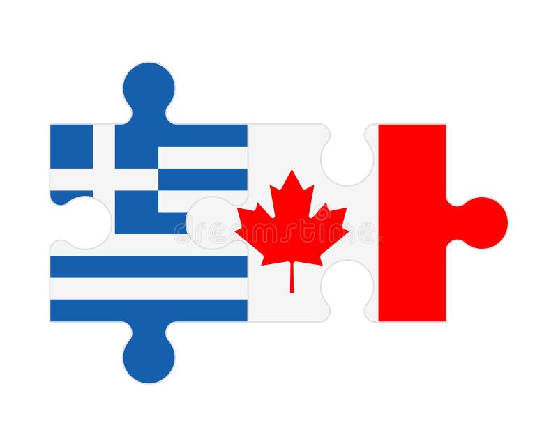 Puzzle of Flags of Greece and Canada, Vector Stock Vector ...
