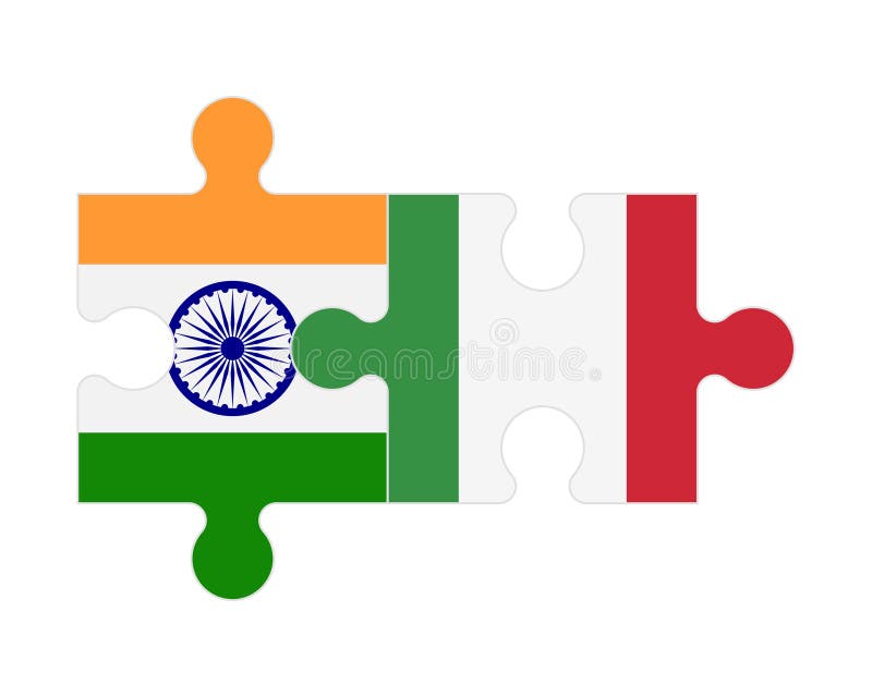 Puzzle of Flags of India and Italy, Vector Stock Vector - Illustration ...
