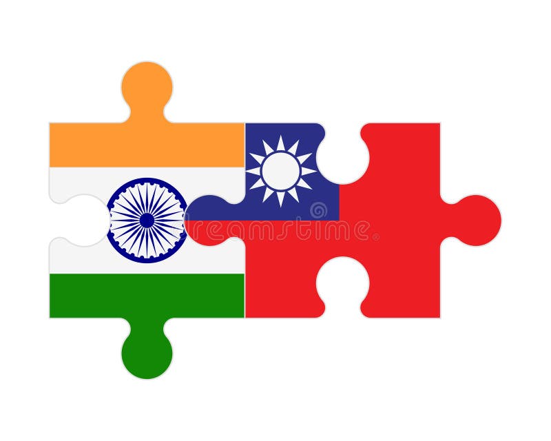 Puzzle of Flags of India and Taiwan, Vector Stock Vector - Illustration ...