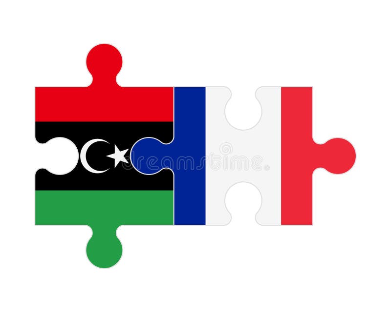 Puzzle of Flags of Libya and France , Vector Stock Vector ...