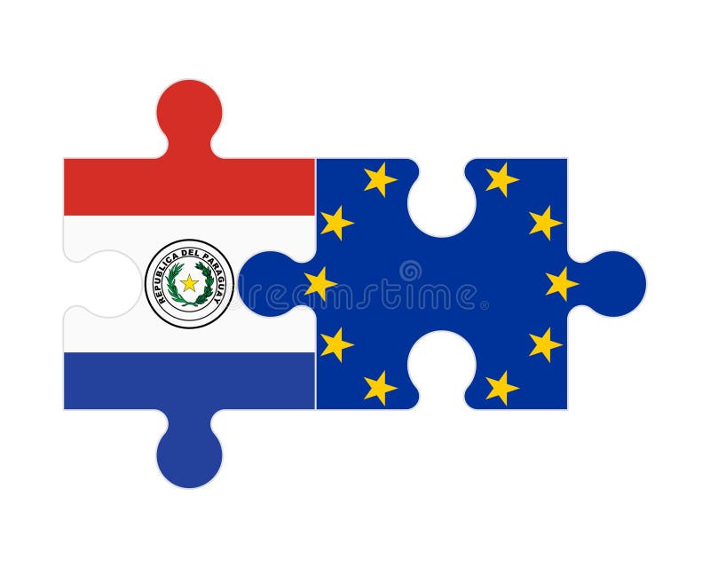 Puzzle of Flags of Paraguay and European Union, Vector Stock Vector ...