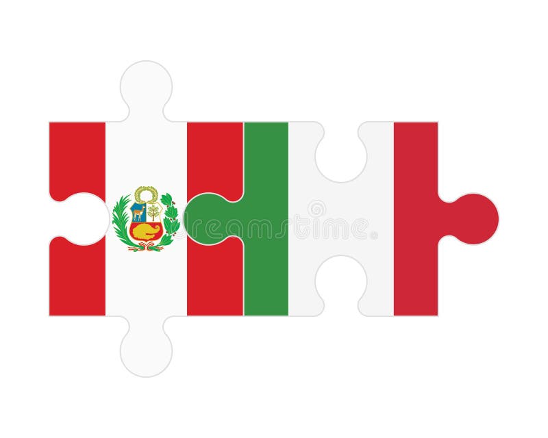 Puzzle of Flags of Peru and Italy, Vector Stock Vector - Illustration ...