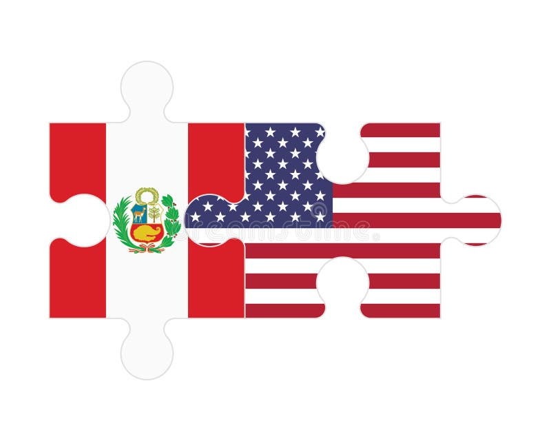 Puzzle of Flags of Peru and US, Vector Stock Vector - Illustration of ...