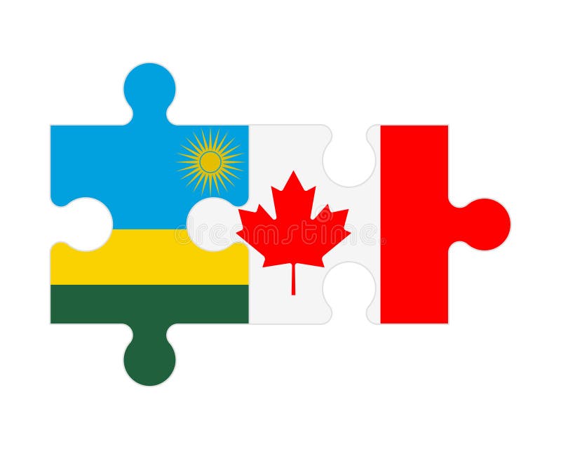 Puzzle of Flags of Rwanda and Canada, Vector Stock Vector ...