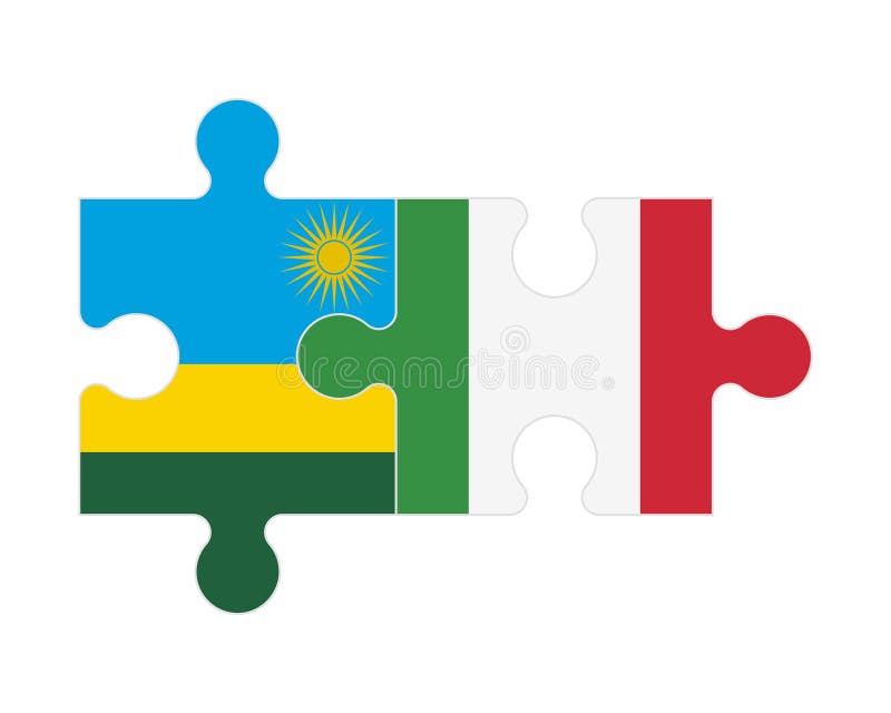 Puzzle of Flags of Rwanda and Italy, Vector Stock Illustration ...