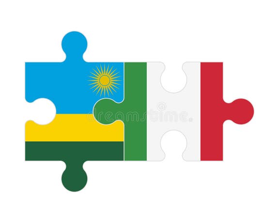 Puzzle of Flags of Rwanda and Italy, Vector Stock Illustration ...