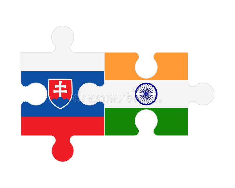 Puzzle of Flags of Slovakia and India, Vector Stock Illustration ... Puzzle of Flags of Slovakia and India, Vector Stock Illustration ...