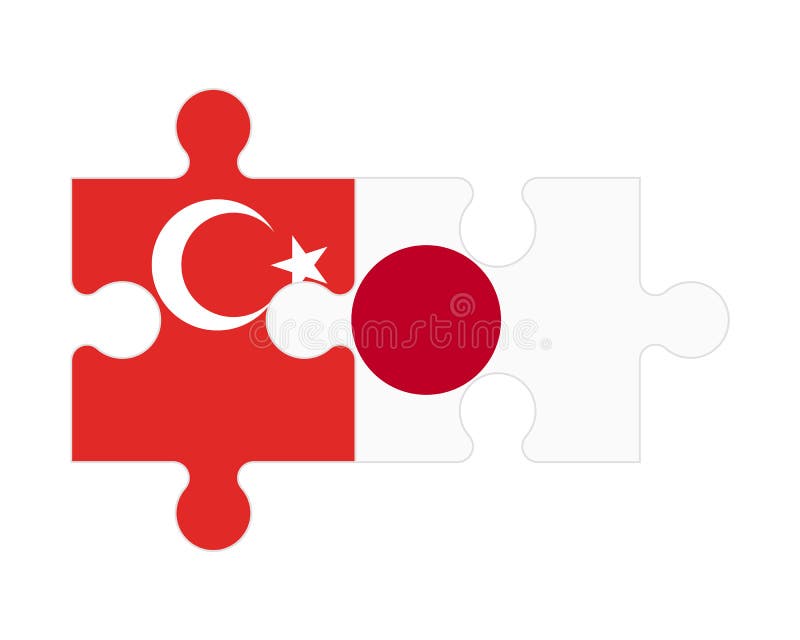 Puzzle of Flags of Turkey and Japan, Vector Stock Vector - Illustration ...