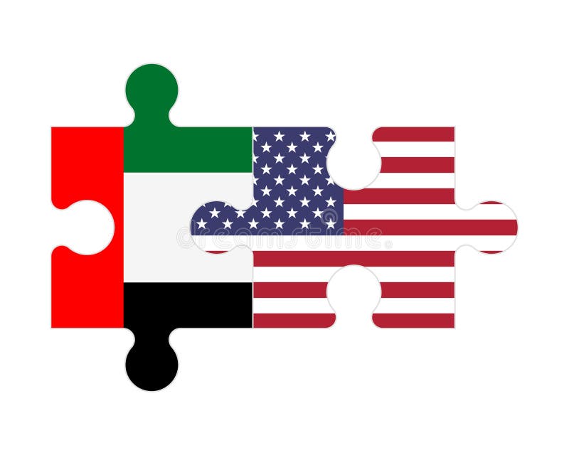 Puzzle of Flags of UAE and US, Vector Stock Illustration - Illustration ...