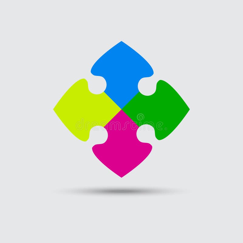 Four Puzzle Piece Circle Stock Illustrations – 359 Four Puzzle Piece ...