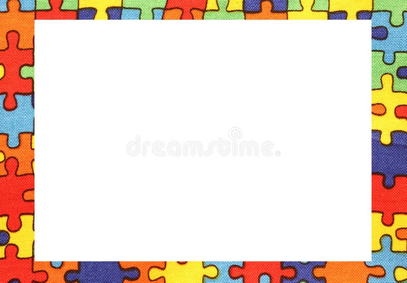 Puzzle Frame with Space To Write Your Text Stock Photo - Image of ...