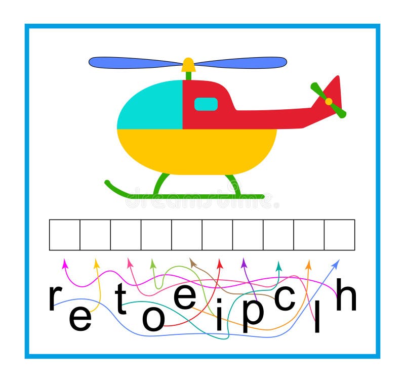 A Game for Children. Read the Word. Vector Illustration for Kids ...