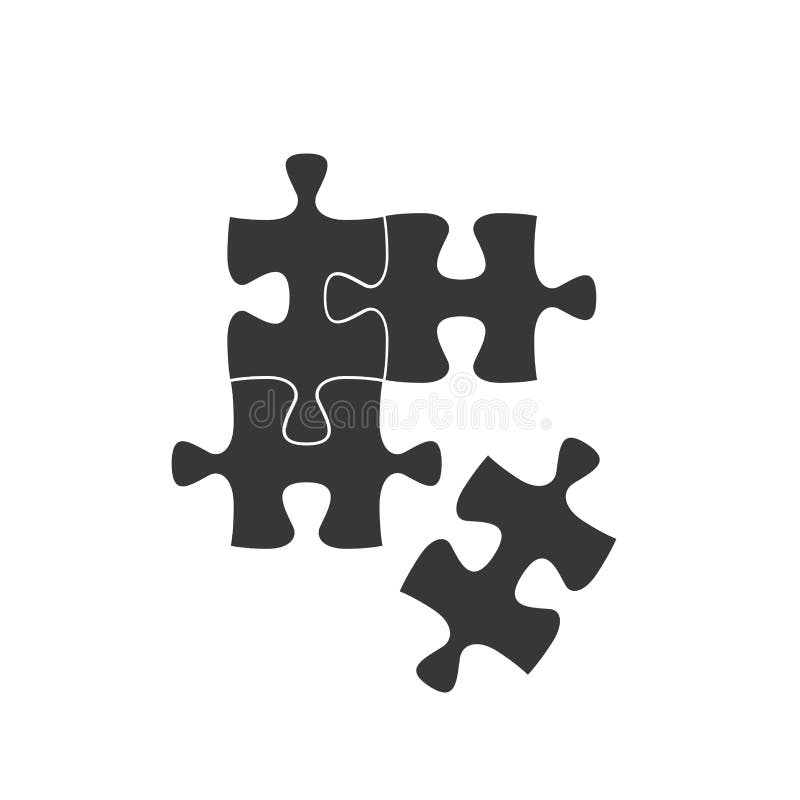 Puzzle Game Icon,isolated on White Background Stock Vector ...
