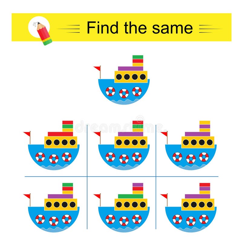 Puzzle Game for Kids. Attention Task Stock Vector - Illustration of ...