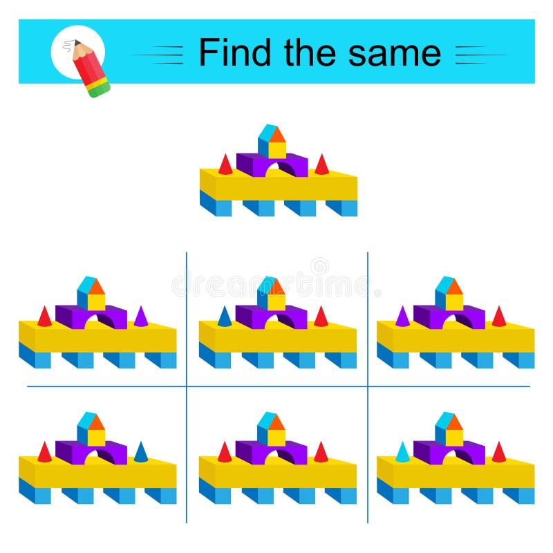 Puzzle Game for Kids. Attention Task Stock Vector - Illustration of ...