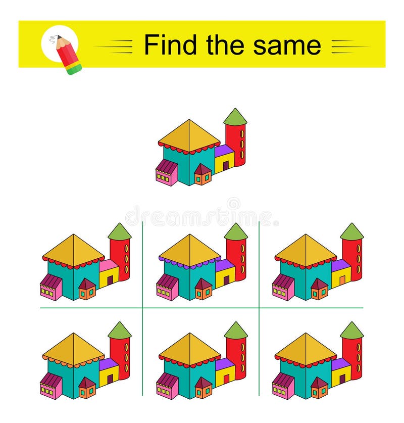 Puzzle Game for Kids. Attention Task Stock Vector - Illustration of ...