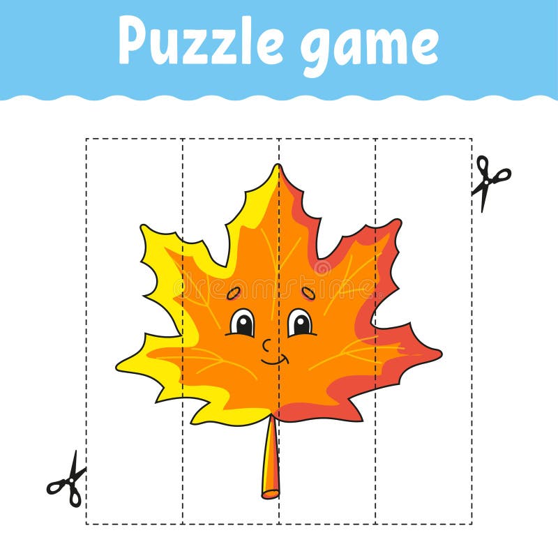 Puzzle Game for Kids. Cutting Practice. Education Developing Worksheet ...