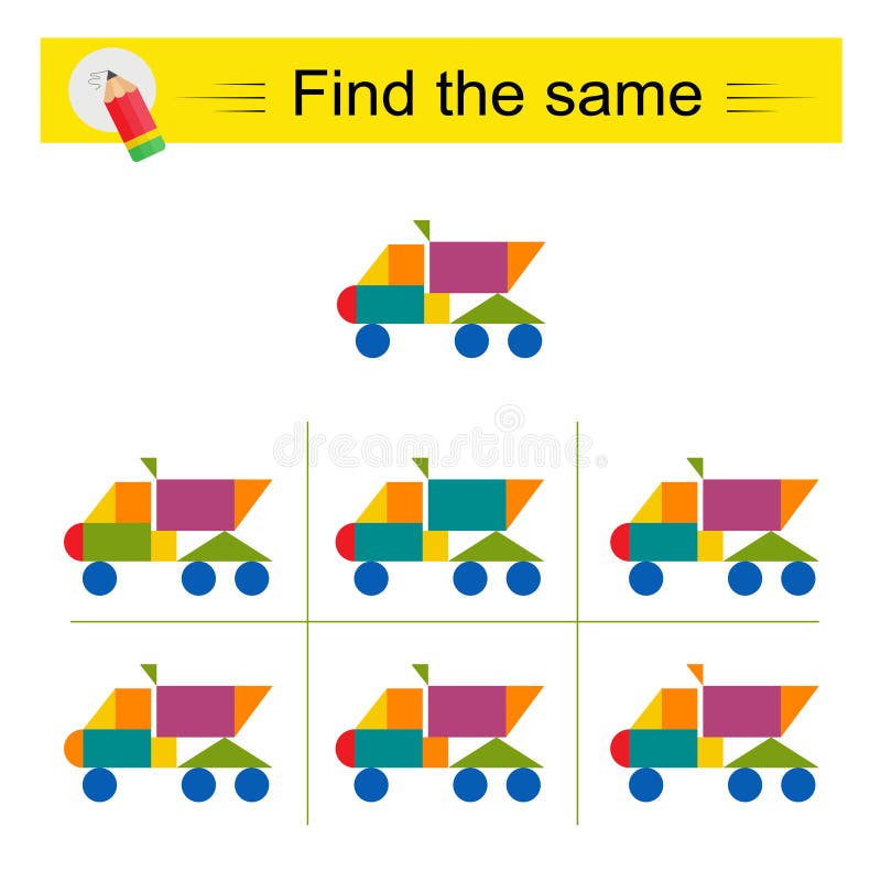 Puzzle Game for Kids. Task for Development of Attention and Logic Stock ...
