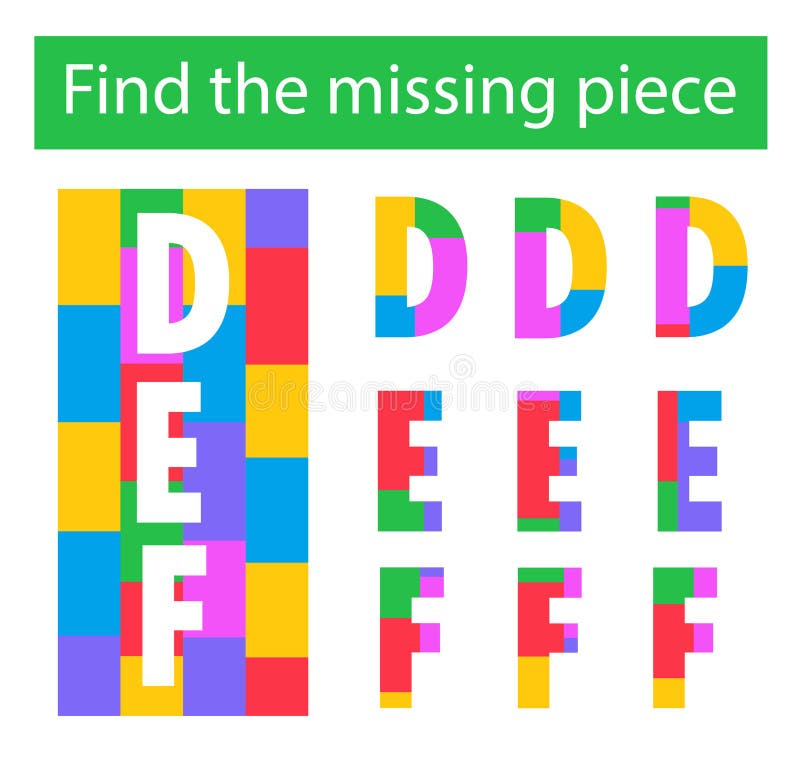 Puzzle Game. Task for the Development of Logic for Children. English ...