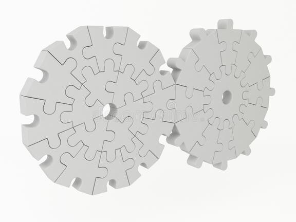 Puzzle gear stock illustration. Illustration of industrial - 17862213